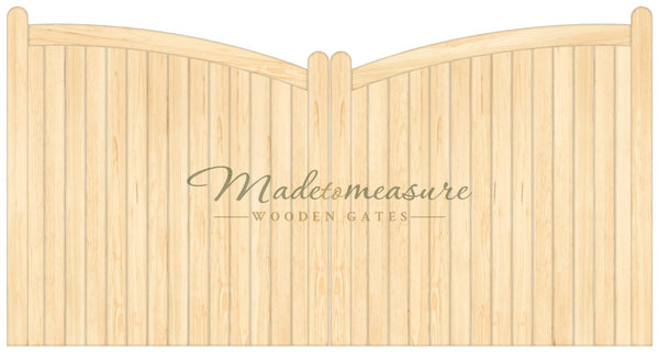 Inverted Double Bow Top Gate – Made to Measure Wooden Gates Limited Hull