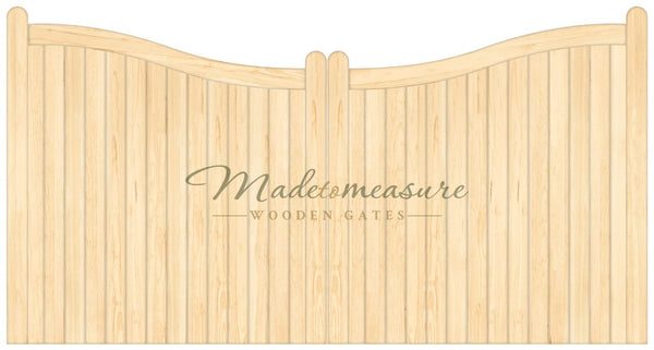 Double Swan Top Inverted Made to Measure Wooden Gate – Made to Measure ...
