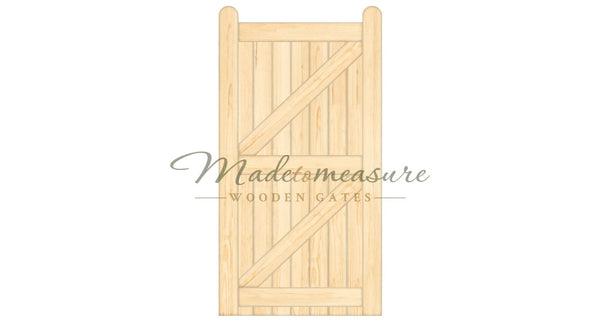 Single Flat Top Made to Measure Wooden Gate – Made to Measure Wooden Gates